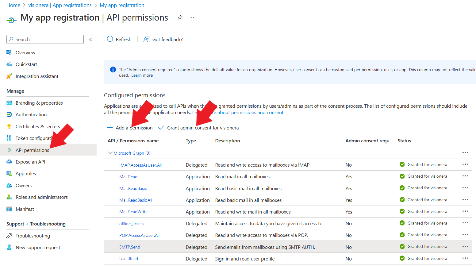 If your OAUTH and Microsoft Graph API permissions have been correctly ...